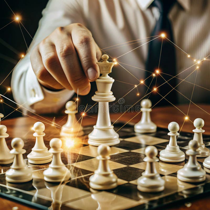 Chess Board for Business Strategy and Leadership Generative Ai Stock ...
