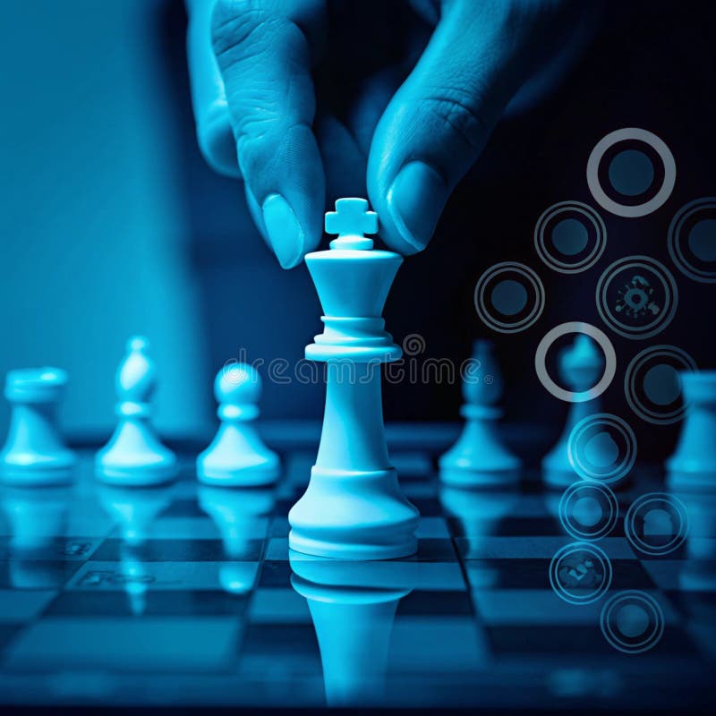 Chess Board for Business Strategy and Leadership Generative Ai Stock ...