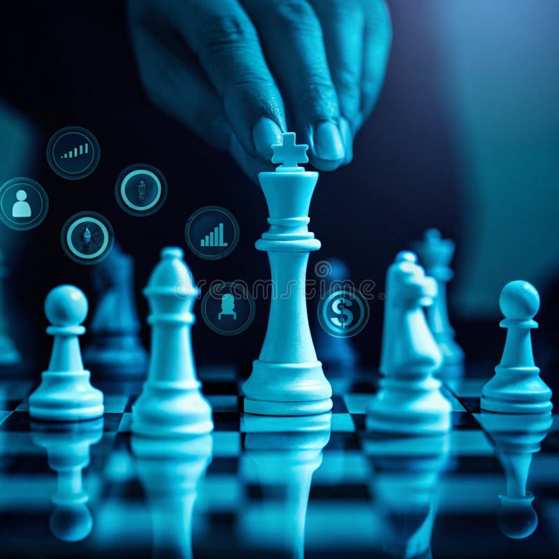 Chess Board for Business Strategy and Leadership Generative Ai Stock ...