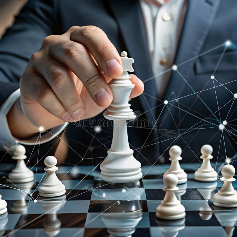 Chess Board for Business Strategy and Leadership Generative Ai Stock ...