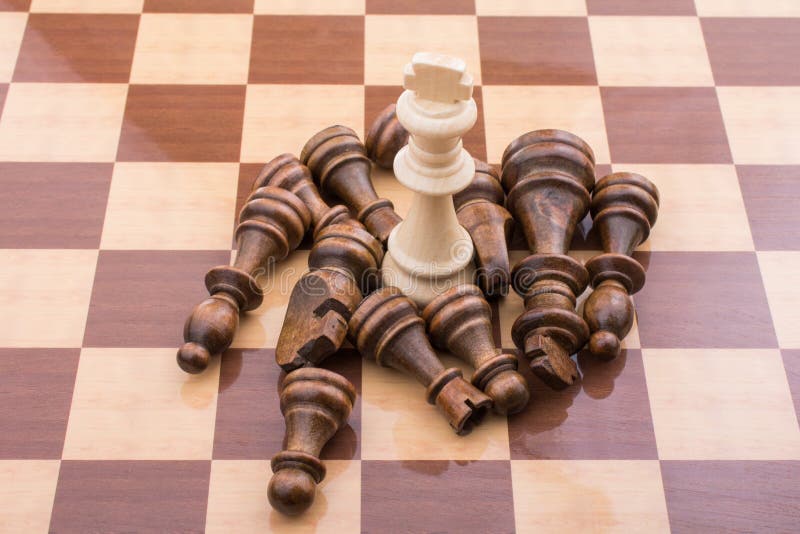 Chess Board with Chess Pieces Stock Photo - Image of pieces, board ...