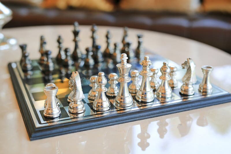 Chess Board with Chess Pieces Stock Image - Image of piecesasup1 ...
