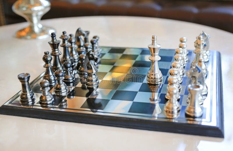 Chess Board with Chess Pieces Stock Photo - Image of chess, game: 160242120
