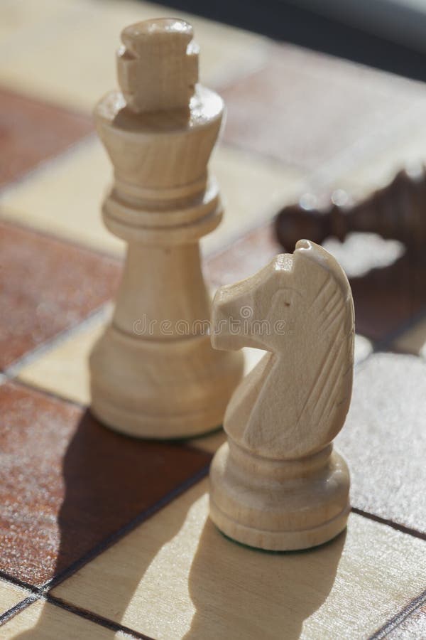 Chess Board with Chess Pieces in the Sun Stock Photo - Image of success ...