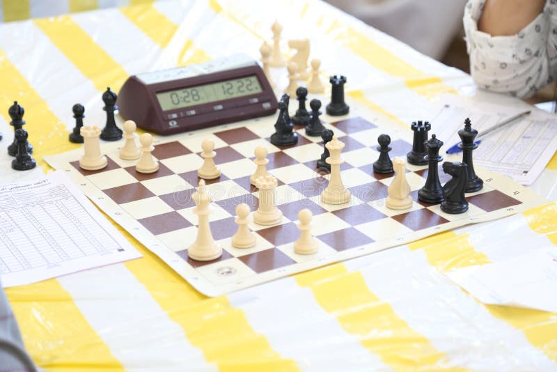 Chess Board and Clock Classic Editorial Photo - Image of clock, king ...