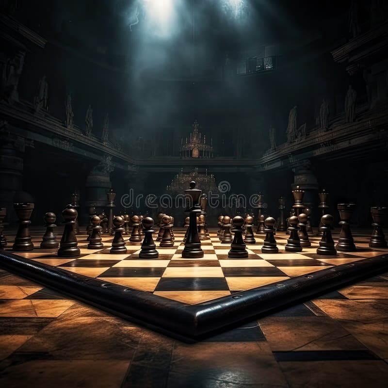 Chess Board Digital Artistic Illustration Stock Illustration ...