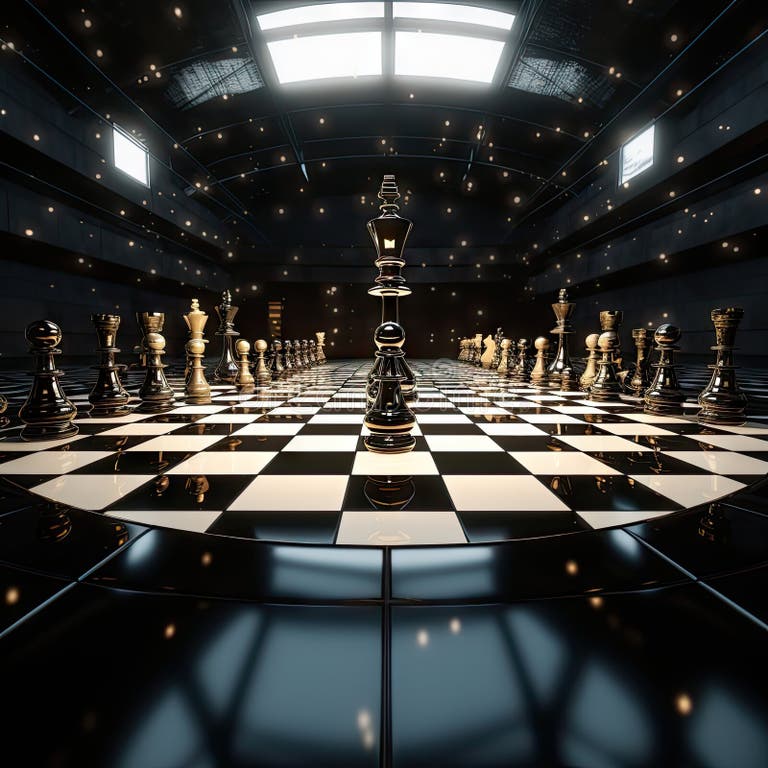 Chess Board Digital Artistic Illustration Stock Illustration - Illustration of artistic, board ...