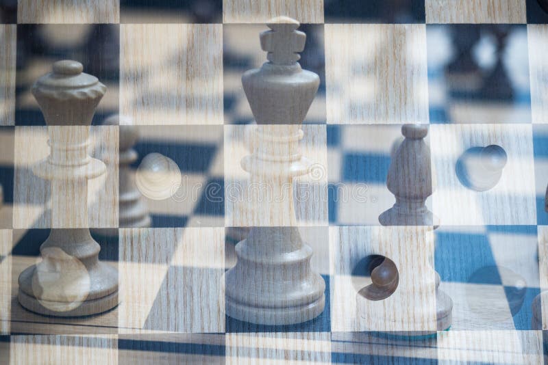 Chess Board with Figures, Abstract Background Stock Image - Image of ...