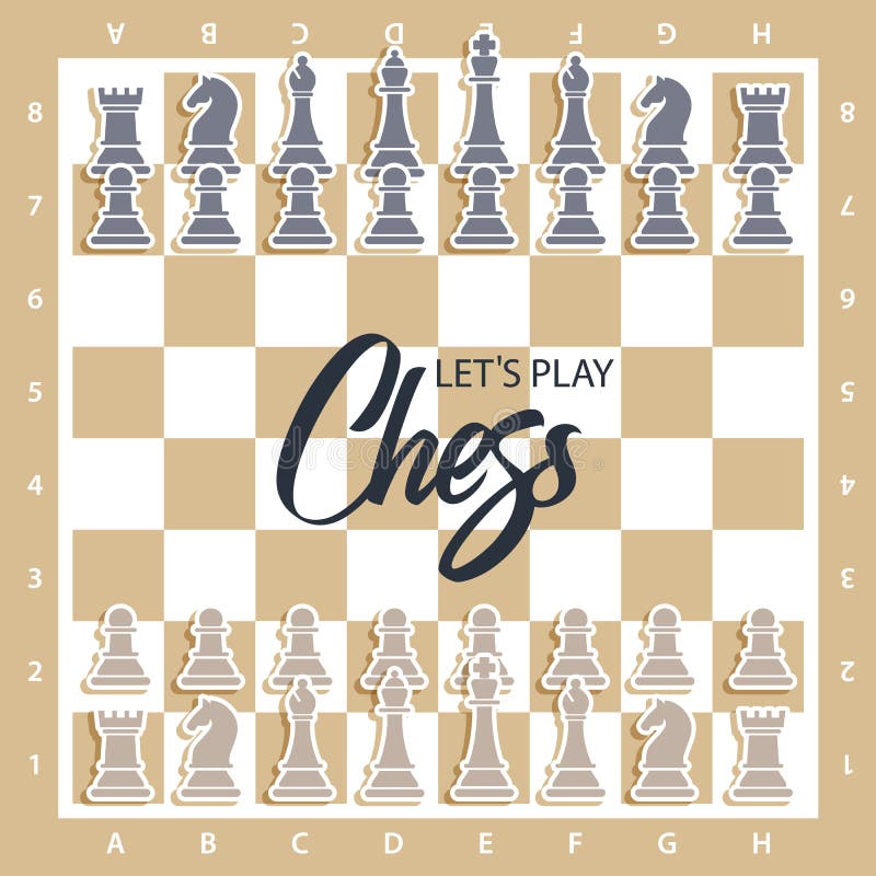 Chess Board with Figures. Vector Illustration of Chess Stock Vector ...