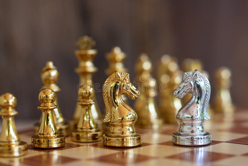 Chess Board Game, Business Competitive Concept Stock Photo - Image of ...