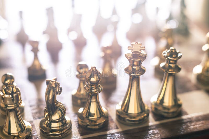 Chess Board Game, Business Competitive Concept, Copy Space Stock Photo ...