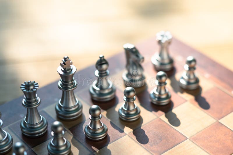 Chess Board Game, Business Competitive Concept Stock Photo - Image of ...