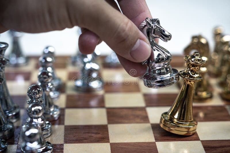 Chess Board Game, Business Competitive Concept Stock Photo - Image of ...