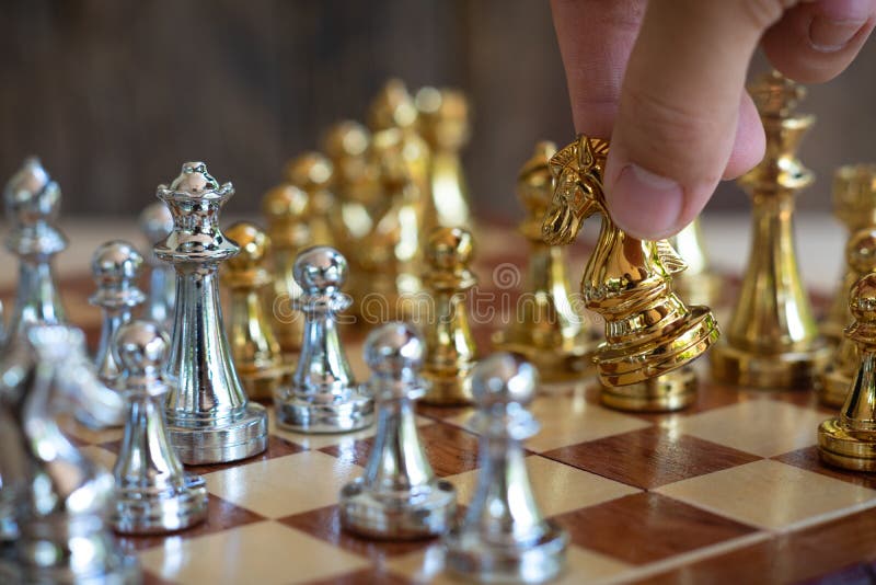 Chess Board Game, Business Competitive Concept Stock Image - Image of ...
