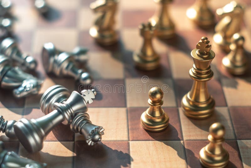 Chess Board Game, Business Competitive Concept Stock Image - Image of ...