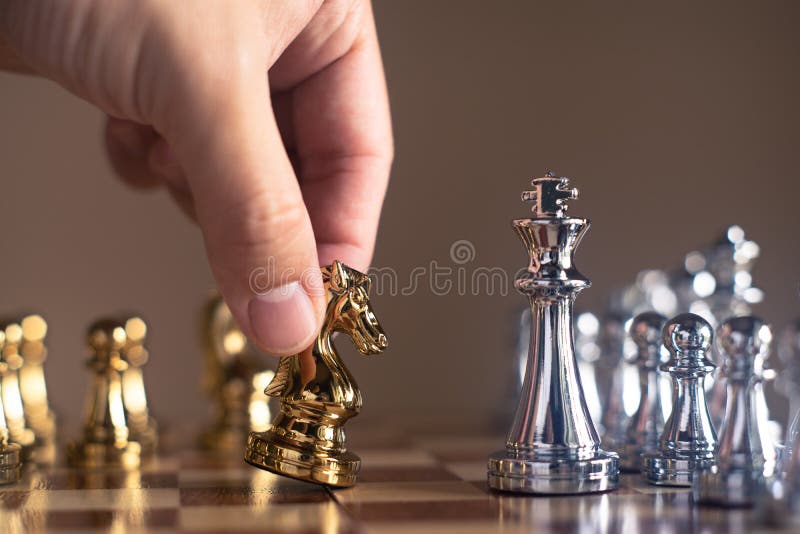 Chess Board Game, Business Competitive Concept Stock Image - Image of ...