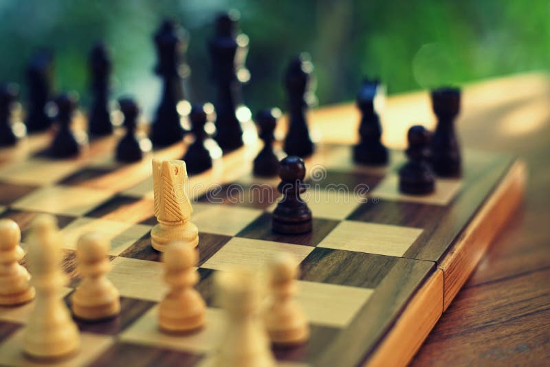 Chess Board Game, Business Competitive Concept, Encounter Difficult ...