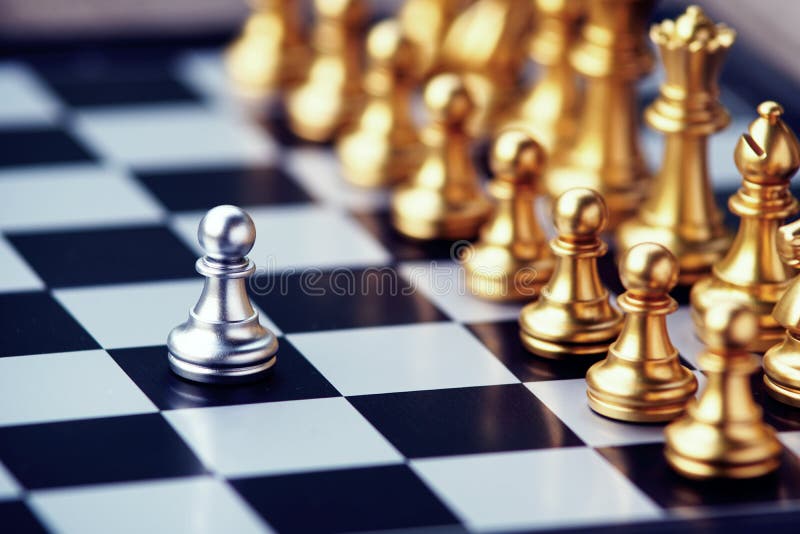 Chess Board Game, Business Competitive Concept Stock Image - Image of ...