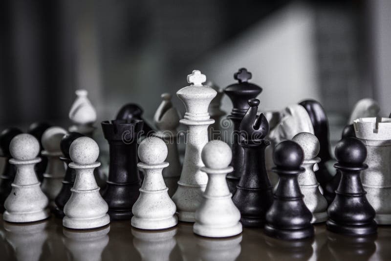 Chess Board Game, Business Ideas and Competition Concept.Chess Figures ...