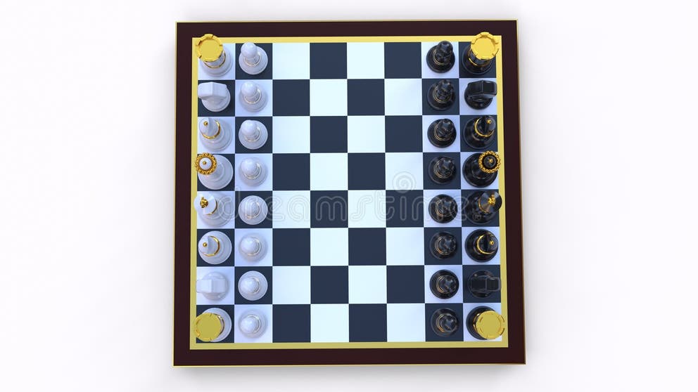 Chess Board Game with Different Different Angle View Stock Illustration ...