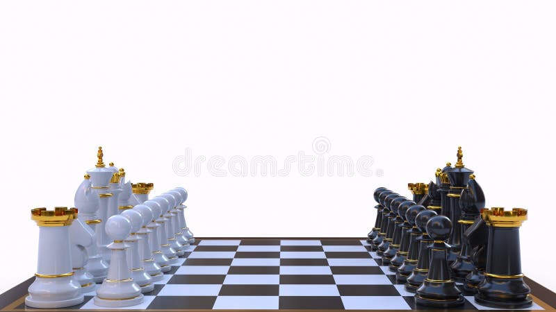 Chess Board Game with Different Different Angle View Stock Illustration ...