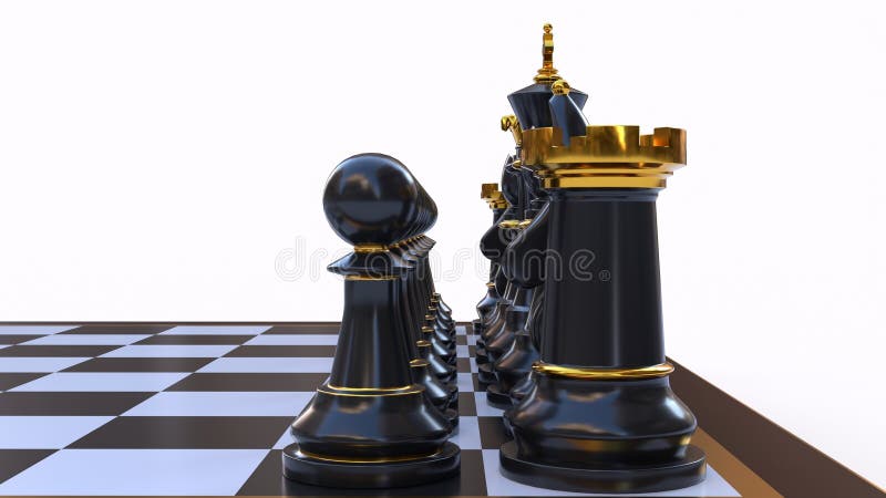 Chess Board Game with Different Different Angle View Stock Illustration ...