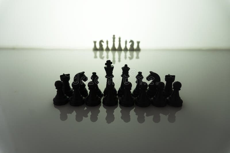 Chess Board Game Figures Set: Copy Space Stock Image - Image of ...