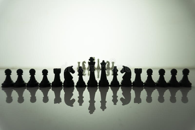 Chess Board Game Figures Set: Copy Space Stock Image - Image of piece ...