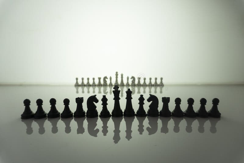 Chess Board Game Figures Set: Copy Space Stock Photo - Image of board ...