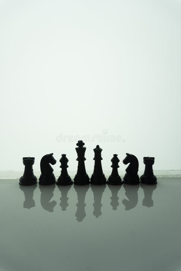 Chess Board Game Figures Set: Copy Space Stock Image - Image of ...
