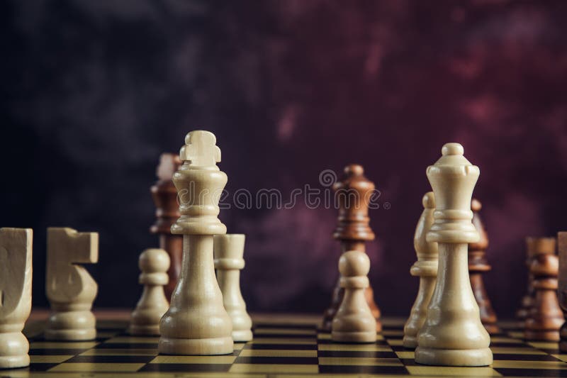 Chess Board Game for Ideas and Competition and Strategy Stock Image ...