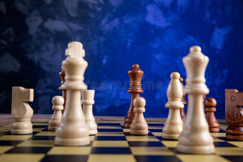 Chess Board Game for Ideas and Competition and Strategy Stock Photo ...
