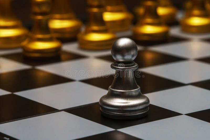 Pawn figure on the board stock image. Image of leadership - 245142085