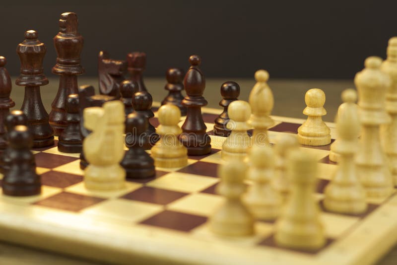 Chess Board with Game in Play Stock Photo - Image of chess, pawn: 69522458