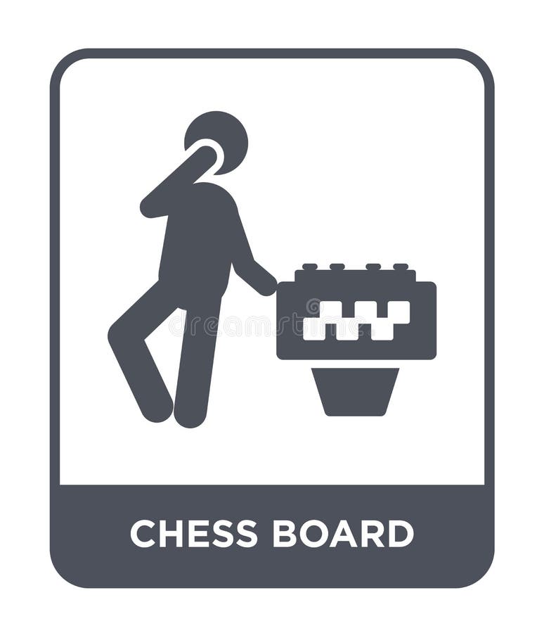 Chess Board Icon in Trendy Design Style. Chess Board Icon Isolated on ...