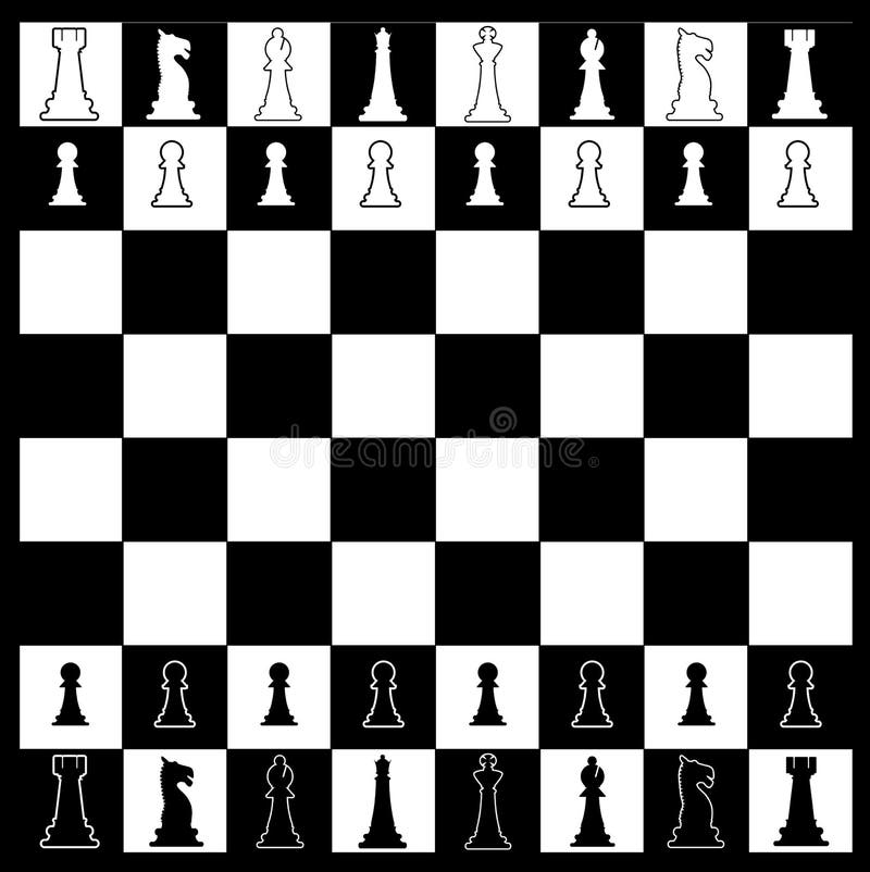 Chess Board Layout stock vector. Illustration of tone - 96969803