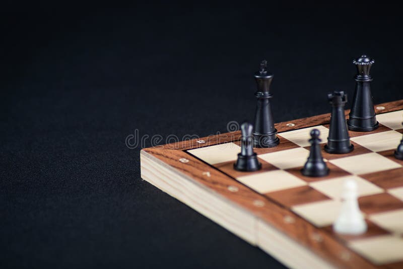 Chess Board with Light and Dark Pieces. Game Concept. Board Game. Hobby ...