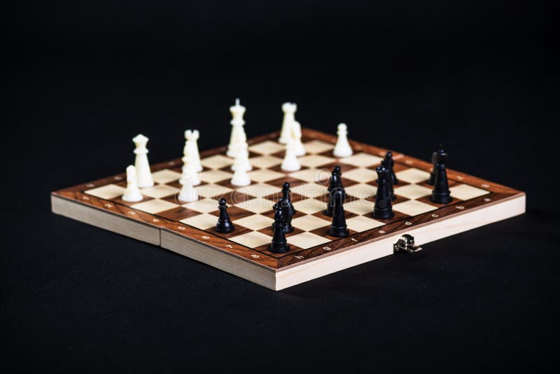 Chess Board with Light and Dark Pieces. Game Concept. Board Game. Hobby ...