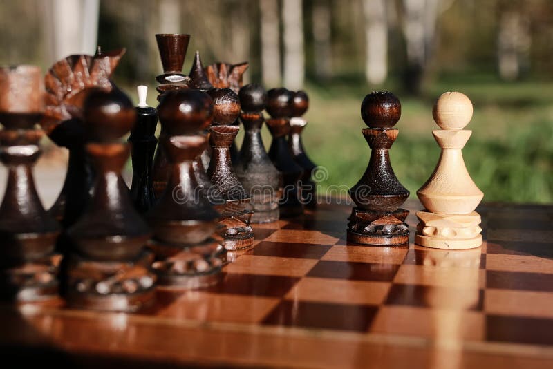 Chess on board one stock photo. Image of object, competition - 100478872