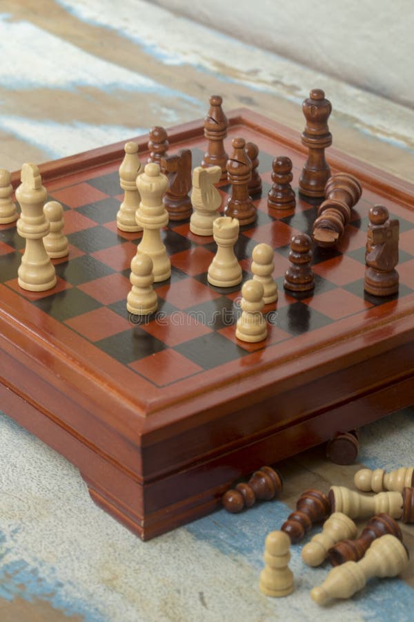 Chess Board Overview, with Game Finished by Checkmate Stock Photo ...