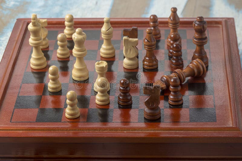 Chess Board Overview, with Game Finished by Checkmate Stock Photo ...