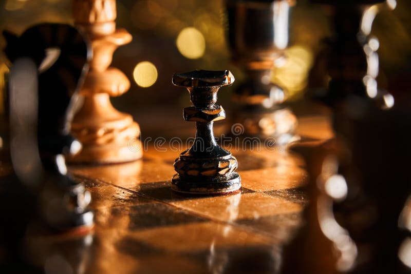 A chess board with a pawn stock image. Image of board - 258767611