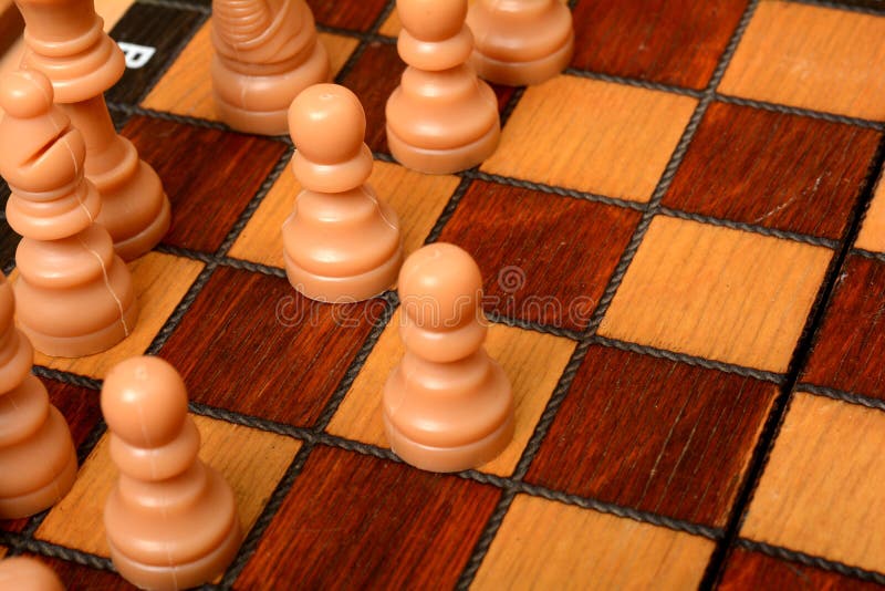 Chess Board and Pawns - Win the Game Concept Stock Image - Image of ...