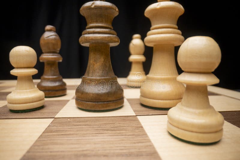 Chess board and pieces stock image. Image of education - 255196359