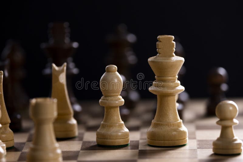 Chess board and pieces stock photo. Image of queen, intelligence ...