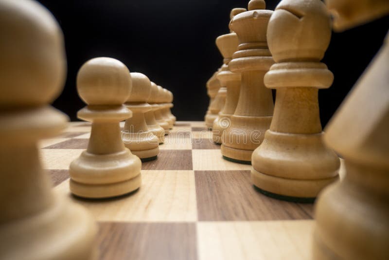 Chess board and pieces stock photo. Image of pawns, competition - 255196320