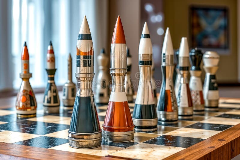 A Chess Board with Chess Pieces on it Stock Image - Image of white ...