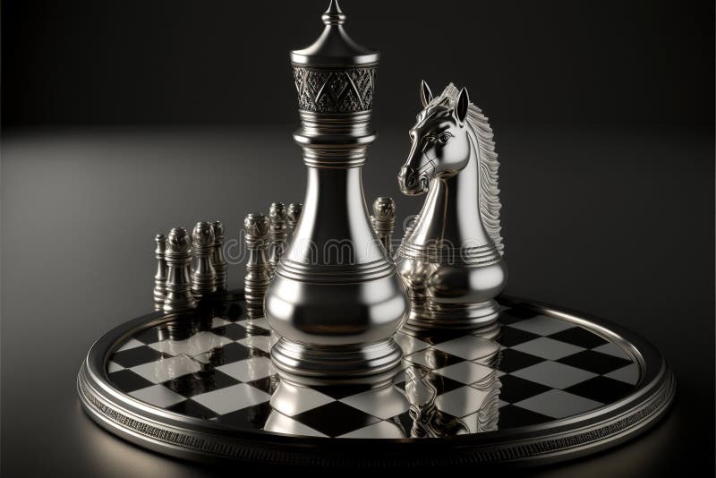 Chess Board with Pieces Concept Idea. Ai Generated Stock Illustration ...