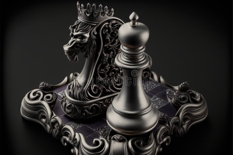 Chess Board with Pieces Concept Idea. Ai Generated Stock Illustration ...