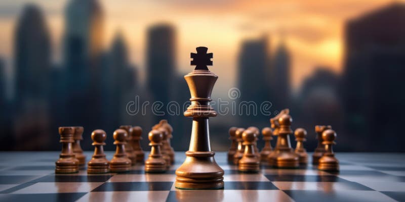 A Chess Board with Chess Pieces Set Up on it. Ideal for Illustrating ...